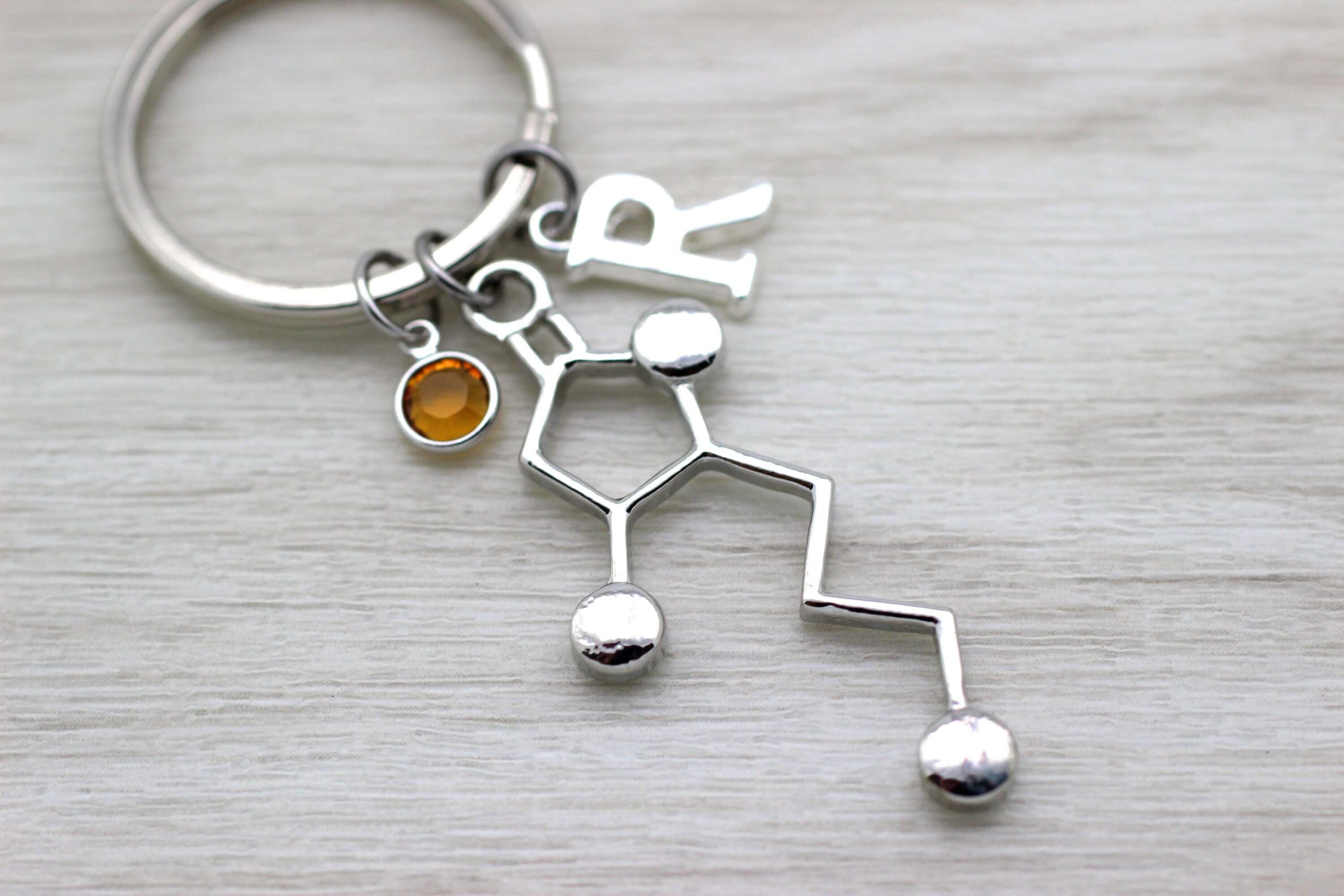 Whisky Molecule Keyring, Whiskey Keychain, Science Keychain, Molecule ...