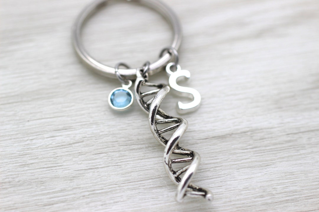 DNA Helix Keyring, Family Keychain, DNA Gift, Science Gift, Biology ...