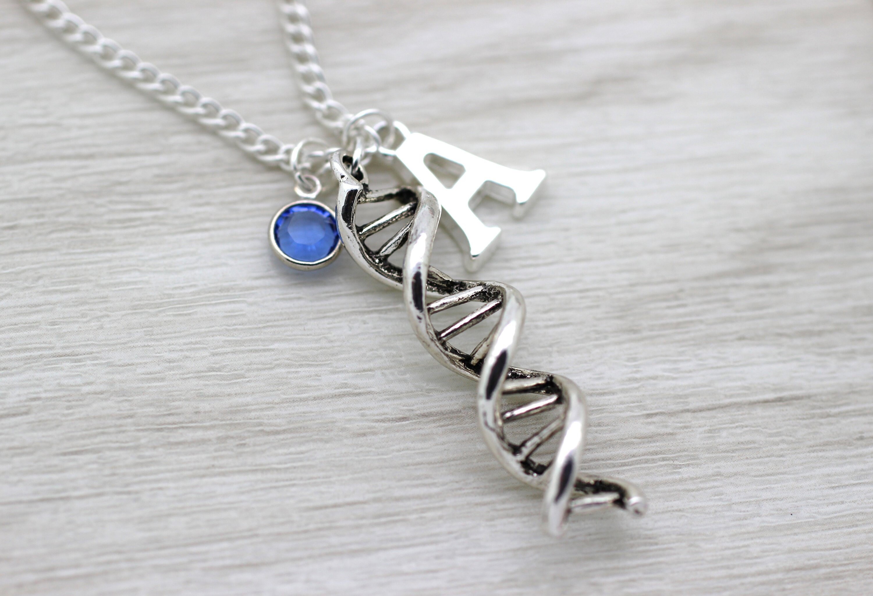 DNA Helix Necklace, Family Necklace, DNA Gift, Science Gift, Biology ...