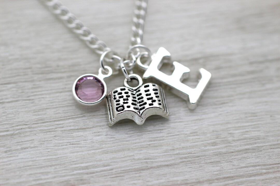 Book Necklace, Reading Necklace, Reader Gift, Literary Jewelry ...