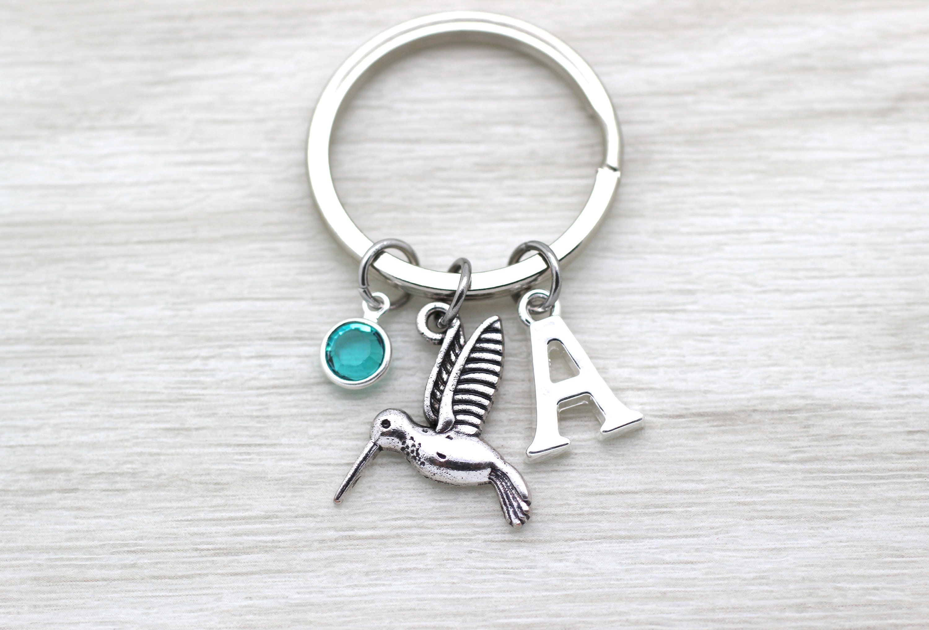 Hummingbird Keyring, Hummingbird Keychain, Bird Gift, Eternity Keyring ...