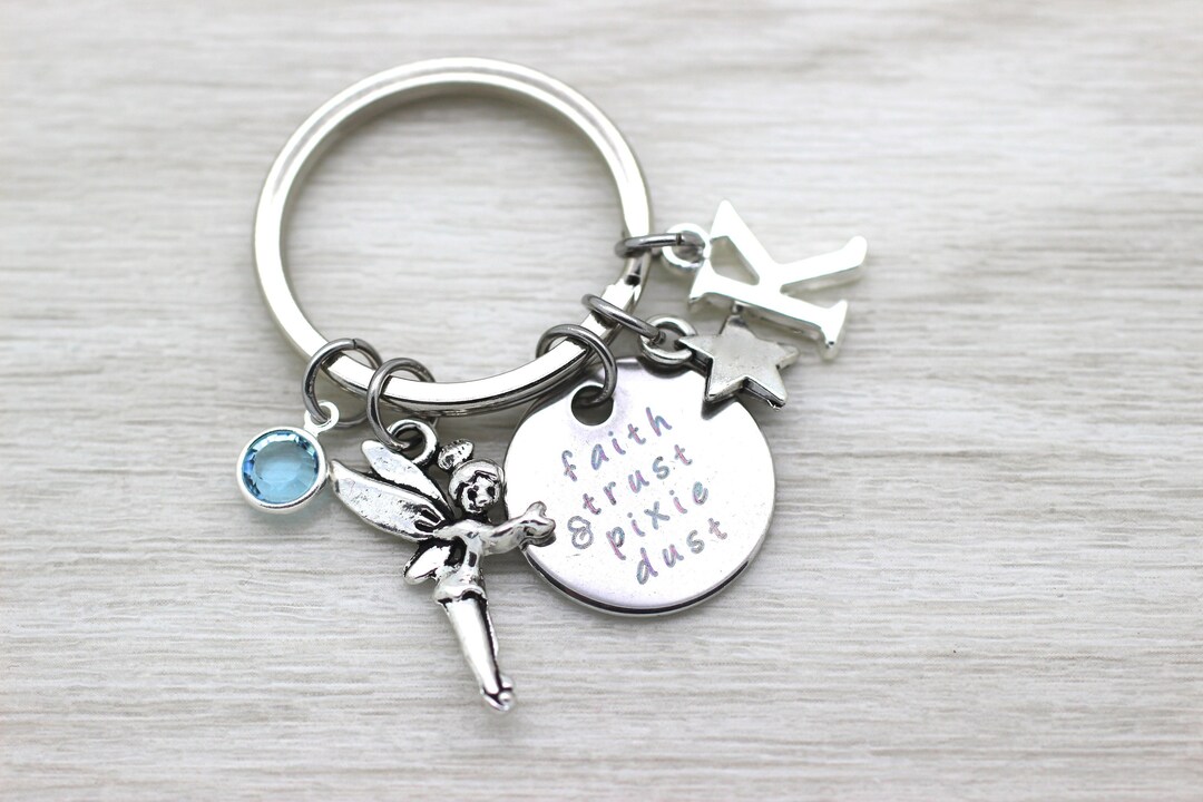 Peter Pan Key Ring, Tinker Bell, Faith Trust and Pixie Dust, J M Barrie ...