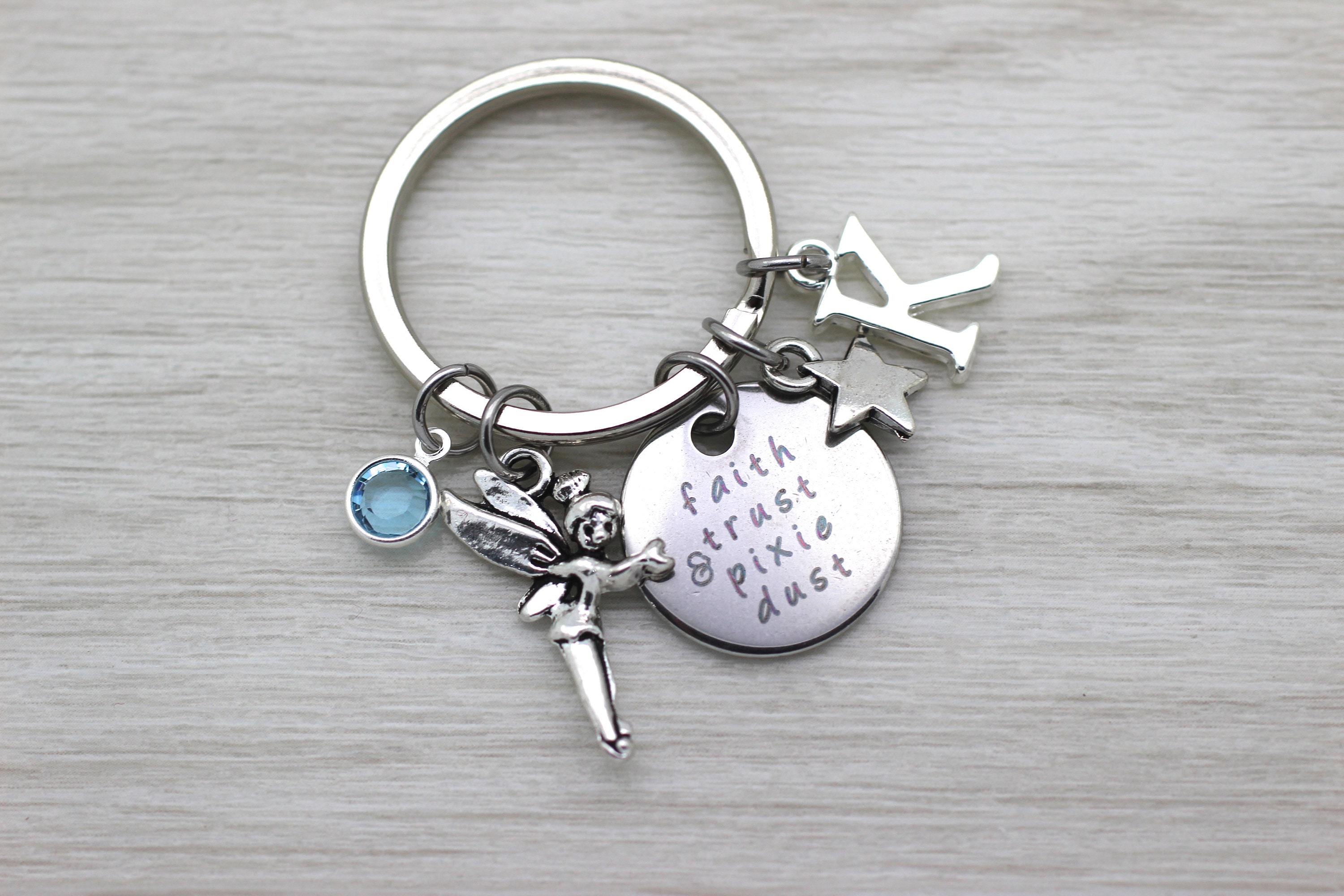Peter Pan Key Ring, Tinker Bell, Faith Trust and Pixie Dust, J M Barrie ...