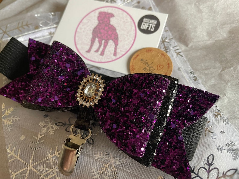 Bespoke Ring Clip With Stunning Centre Piece, Sparkly Fabric, Bow Style ...