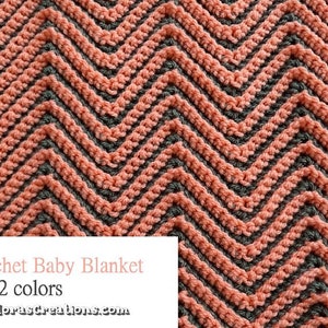 Chevron Double Sided Baby Blanket PDF Crochet Pattern Video Tutorial ...