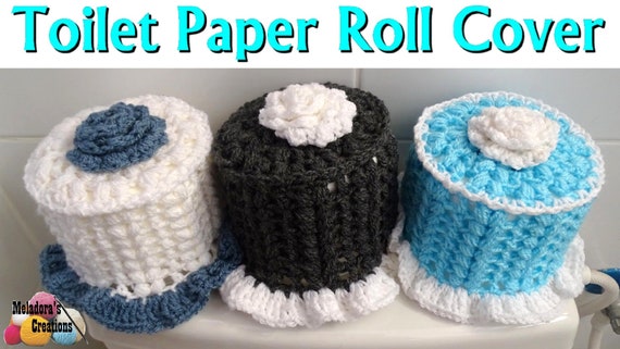 Toilet Paper Roll Cover and Rose Pattern PDF Crochet Pattern - Etsy