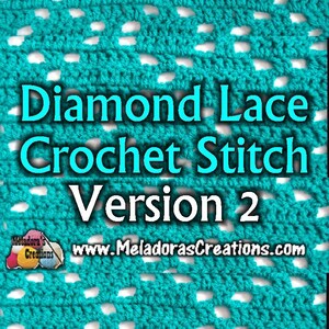 Diamond Lace Crochet Stitch 2 – Crochet Pattern PDF - Etsy