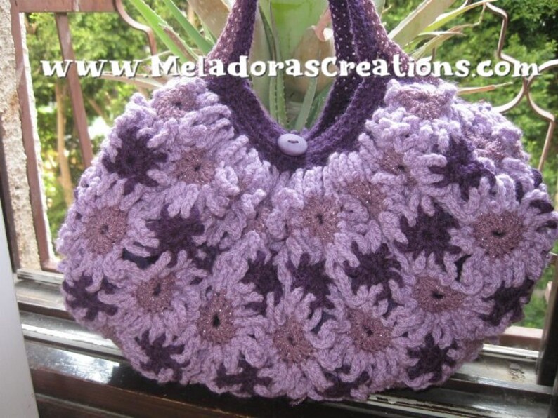 Crochet Flower Purse PDF Pattern - Etsy