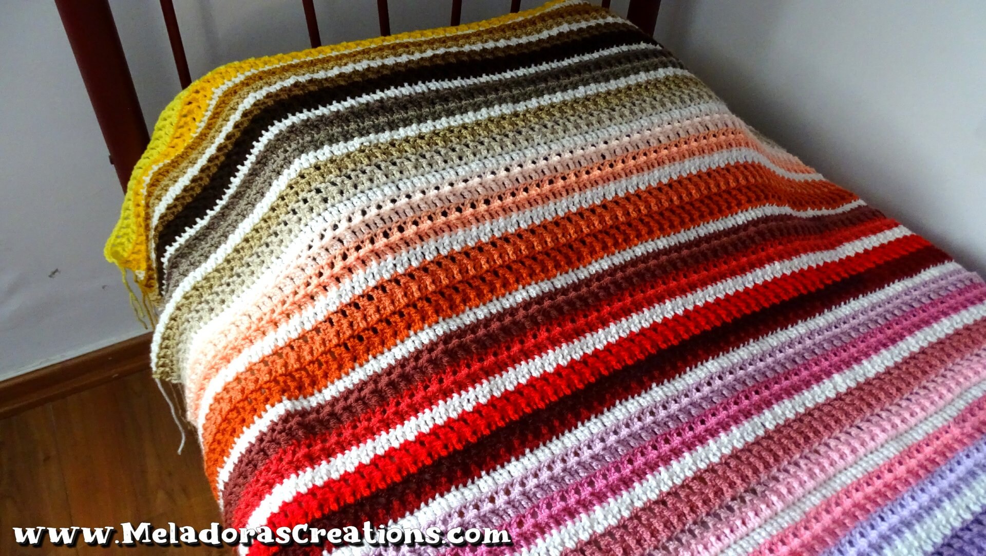 Jagged Scrap Yarn Afghan - Etsy Israel