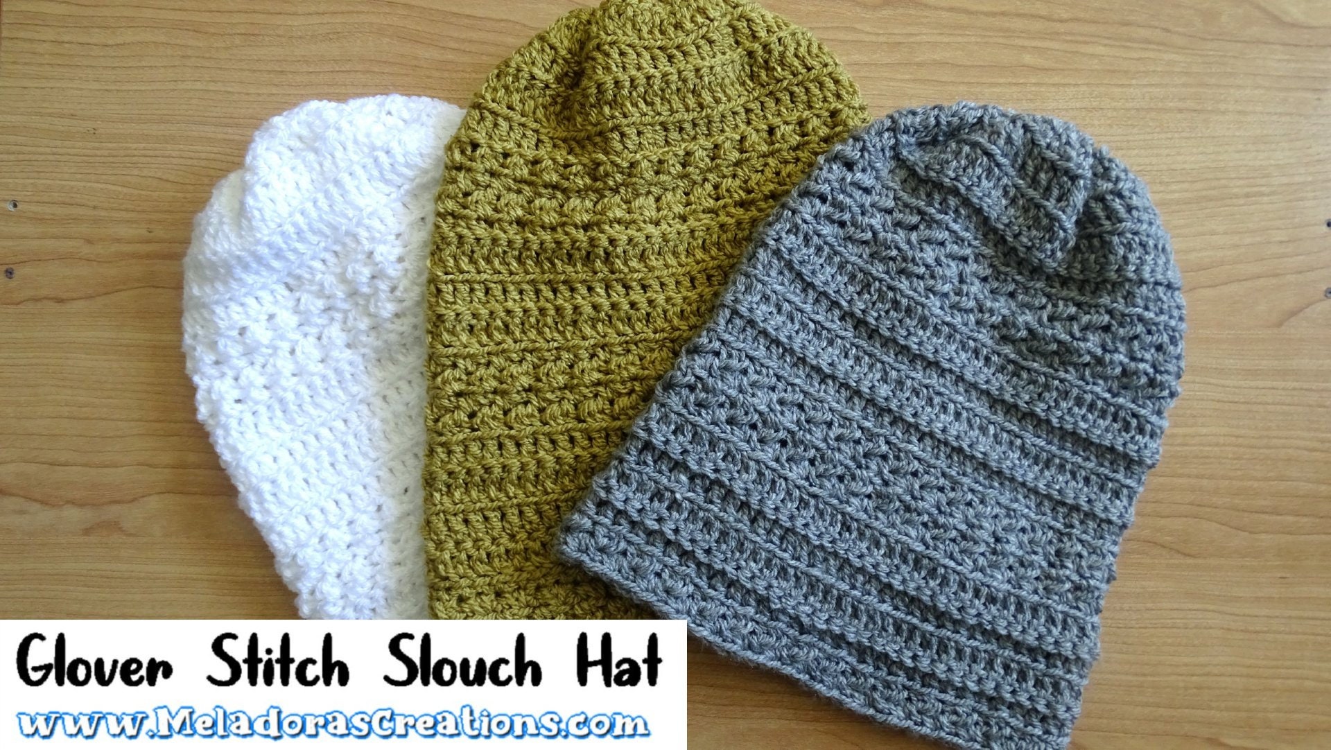 Glover Stitch Slouch Hat PDF Crochet Pattern - Etsy Israel