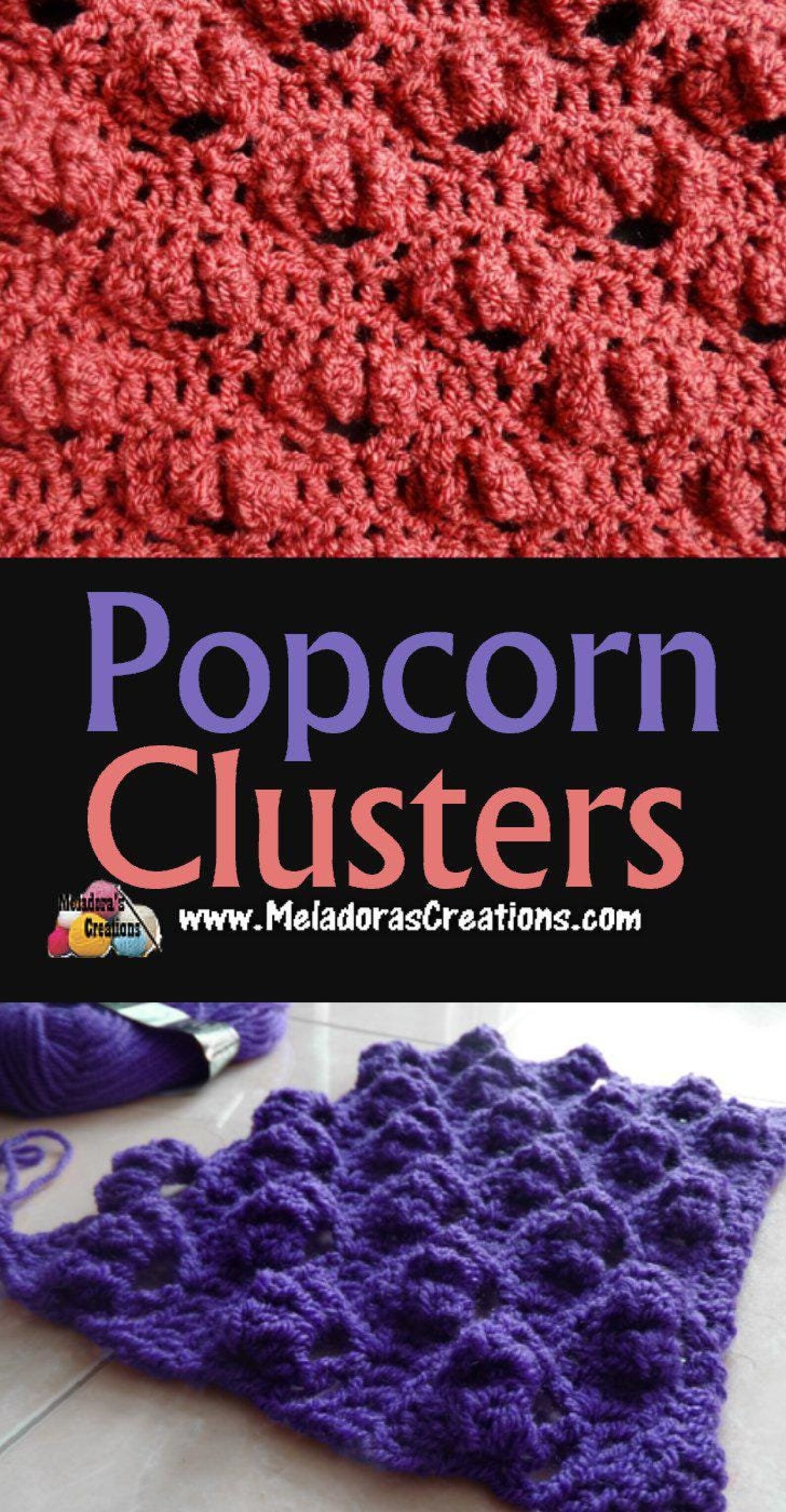 Crochet Popcorn Clusters Stitch Pattern - Etsy