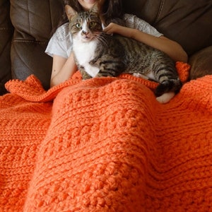 Bulky Yarn Crochet Afghan PDF Pattern - Etsy Israel