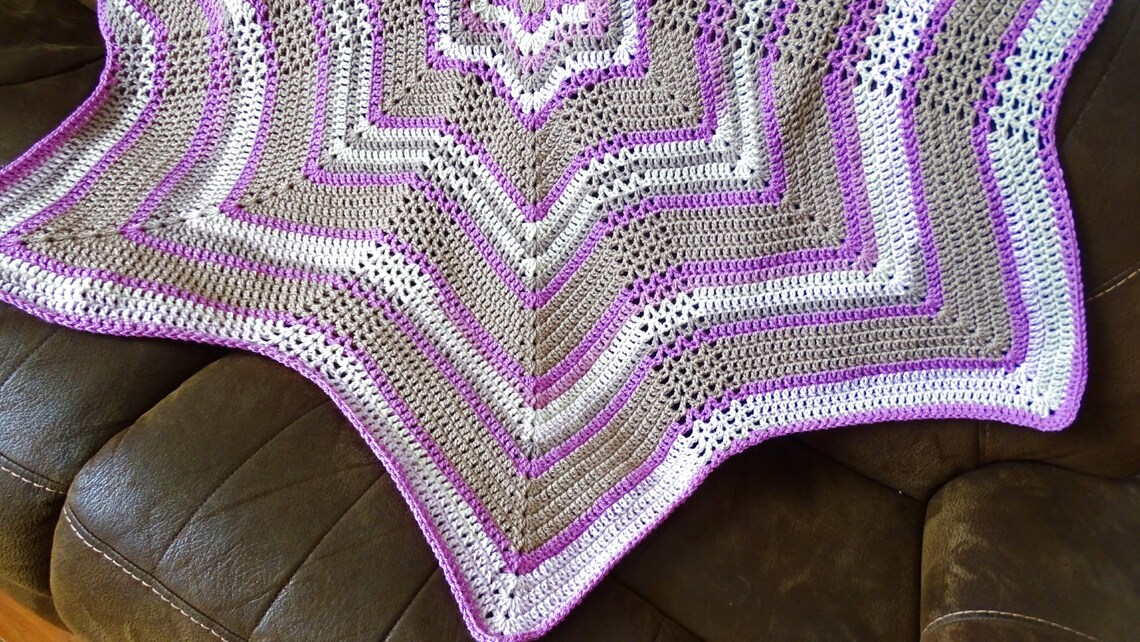 8 Point Star Crochet Afghan Pattern PDF | Etsy