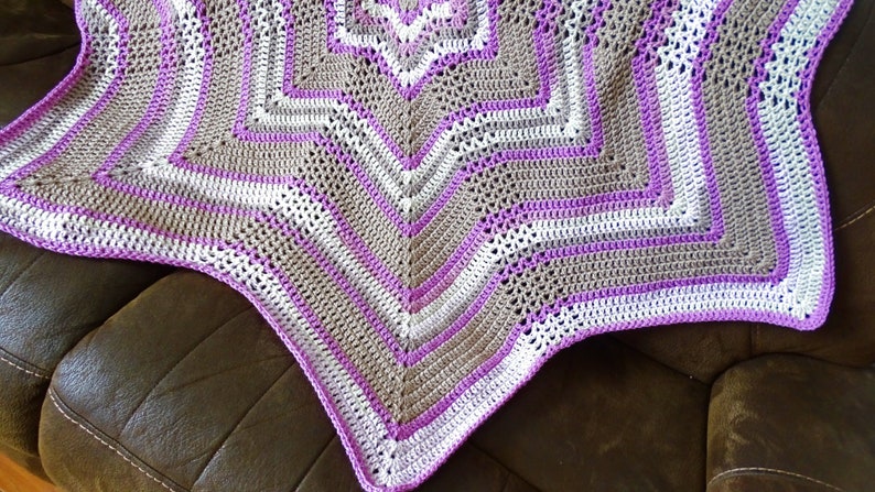 8 Point Star Crochet Afghan Pattern PDF - Etsy Israel