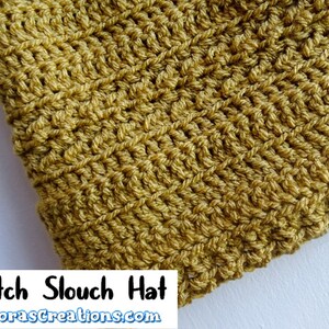 Glover Stitch Slouch Hat PDF Crochet Pattern - Etsy Israel