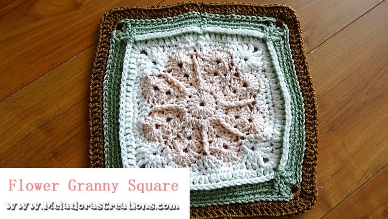 Flower Granny Square 12 Inch Granny Square PDF Pattern - Etsy Israel