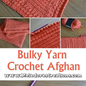 Bulky Yarn Crochet Afghan PDF Pattern - Etsy Israel