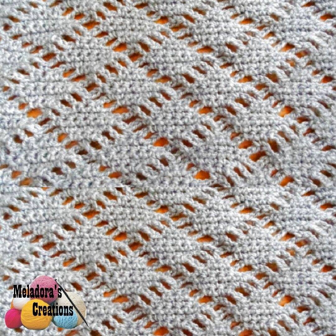 Diamond Lace Stitch - Crochet Stitch Pattern PDF - Etsy