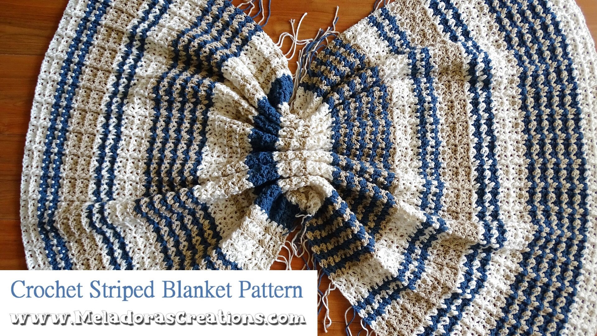 Striped Crochet Blanket Pattern - PDF Pattern - Etsy