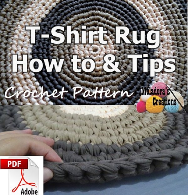 T Shirt Yarn Round Rug How to Crochet a Rug - Etsy