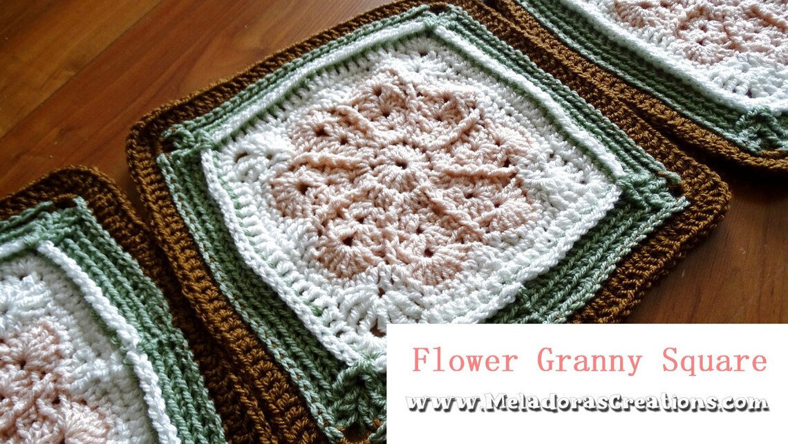 Flower Granny Square 12 Inch Granny Square PDF Pattern - Etsy Israel