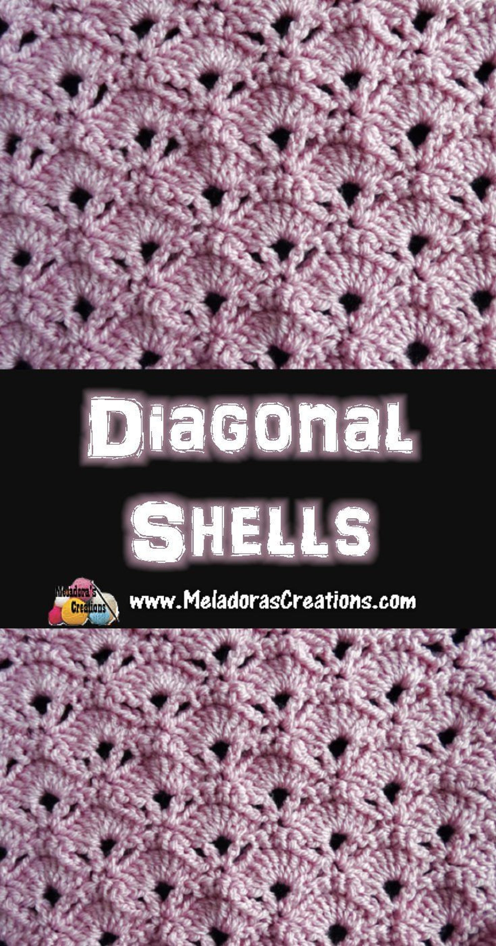 Diagonal Shell Crochet Stitch - Etsy Israel
