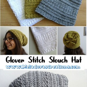 Glover Stitch Slouch Hat PDF Crochet Pattern - Etsy Israel