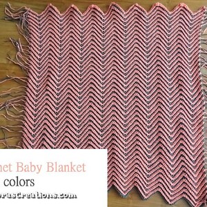 Chevron Double Sided Baby Blanket PDF Crochet Pattern Video Tutorial ...