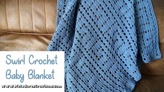Swirl Crochet Baby Blanket greek Key PDF Crochet Pattern - Etsy