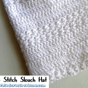 Glover Stitch Slouch Hat PDF Crochet Pattern - Etsy Israel