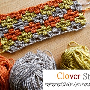 Clover Crochet Stitch Aka Condensed Granny Stripe Stitch - Etsy