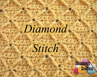 Diamond Lace Crochet Stitch 2 Crochet Pattern PDF | Etsy