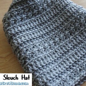 Glover Stitch Slouch Hat PDF Crochet Pattern - Etsy Israel