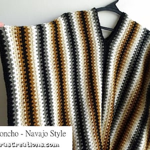 Crochet Serape Poncho - Navajo Style - Crochet PDF Pattern - Etsy