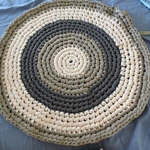 T – Shirt Yarn Round Rug – How to Crochet a Rug - Etsy