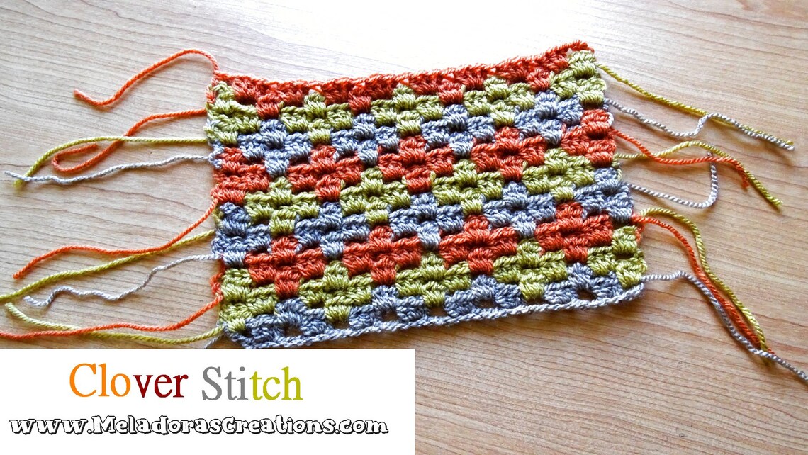 Clover Crochet Stitch Aka Condensed Granny Stripe Stitch - Etsy