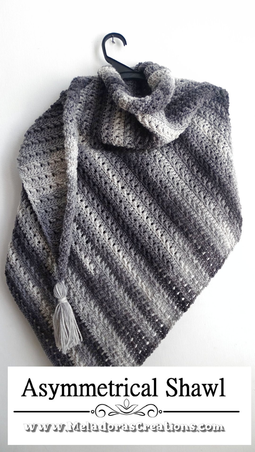 Asymmetrical Shawl Crochet Pattern PDF - Etsy Israel