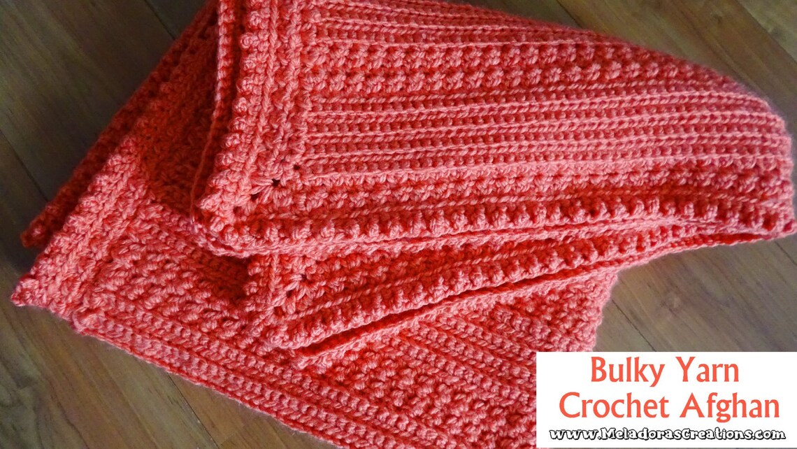 Bulky Yarn Crochet Afghan PDF Pattern - Etsy Israel