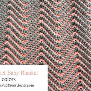 Chevron Double Sided Baby Blanket PDF Crochet Pattern Video Tutorial ...