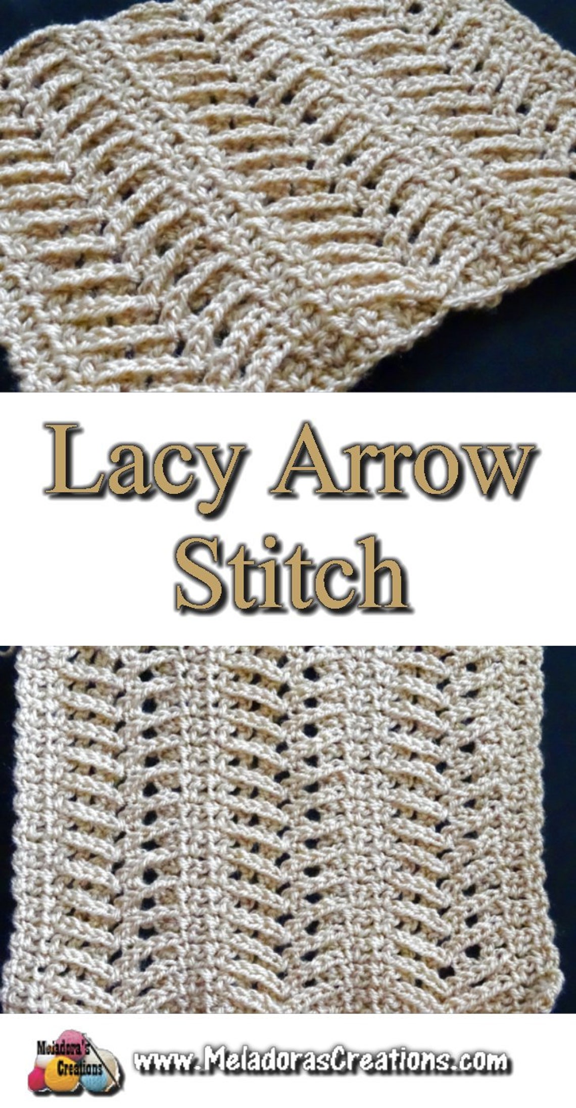 Lacy Arrow Crochet Stitch Pattern PDF - Etsy