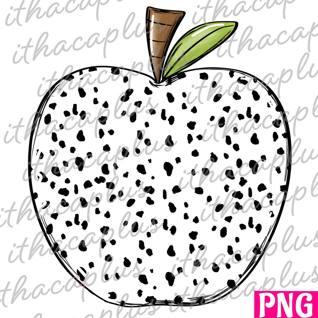 Back to School Png, Dalmatian Apple Png, Teacher Digital Clipart ...