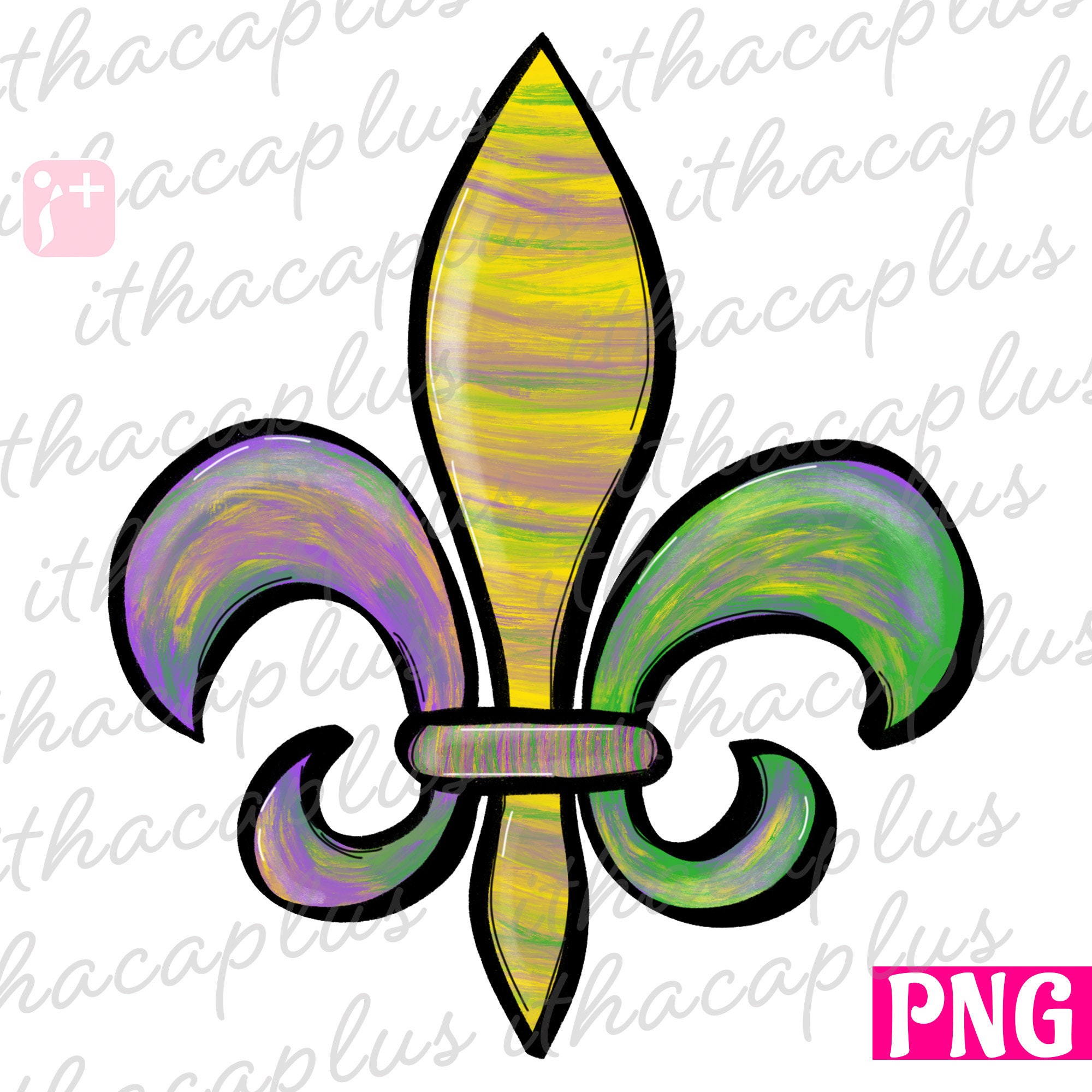 Drawing & Drafting Mardi Gras clip art Fleur de Lis watercolor clipart ...