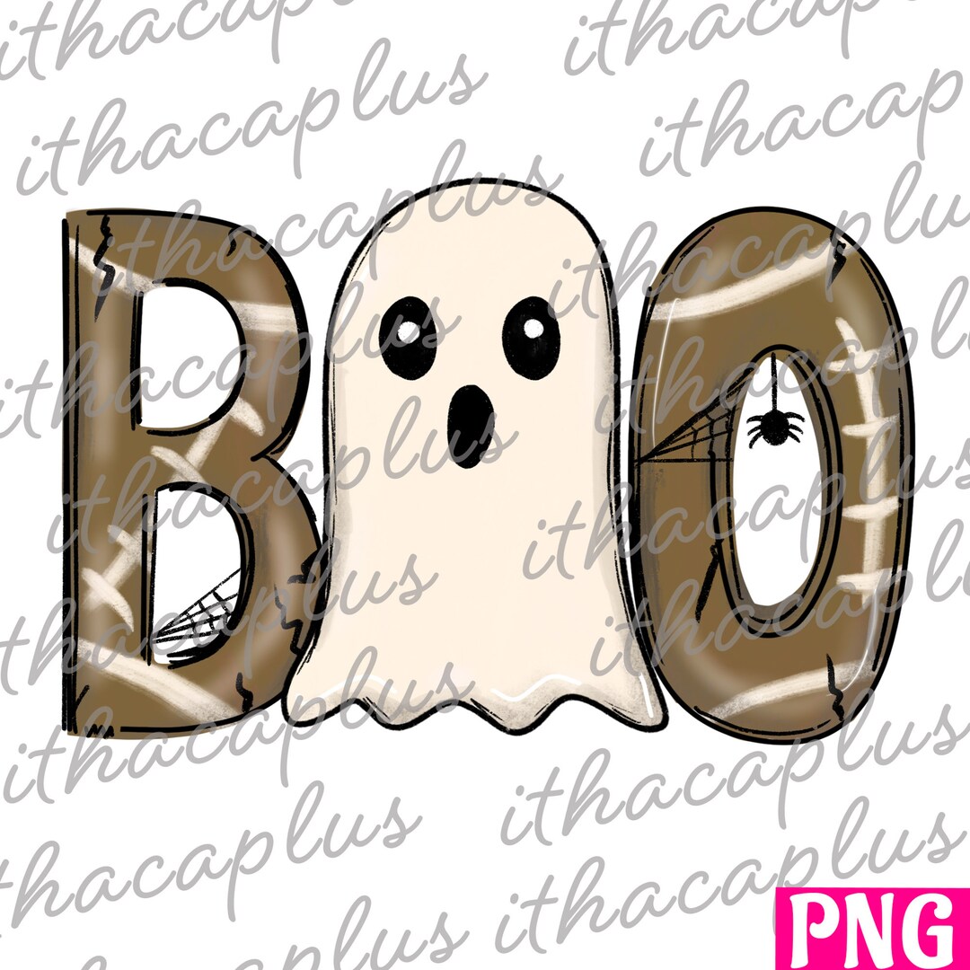 Fall Football Boo PNG Sublimatio, Halloween Football Ghost Pumpkin ...