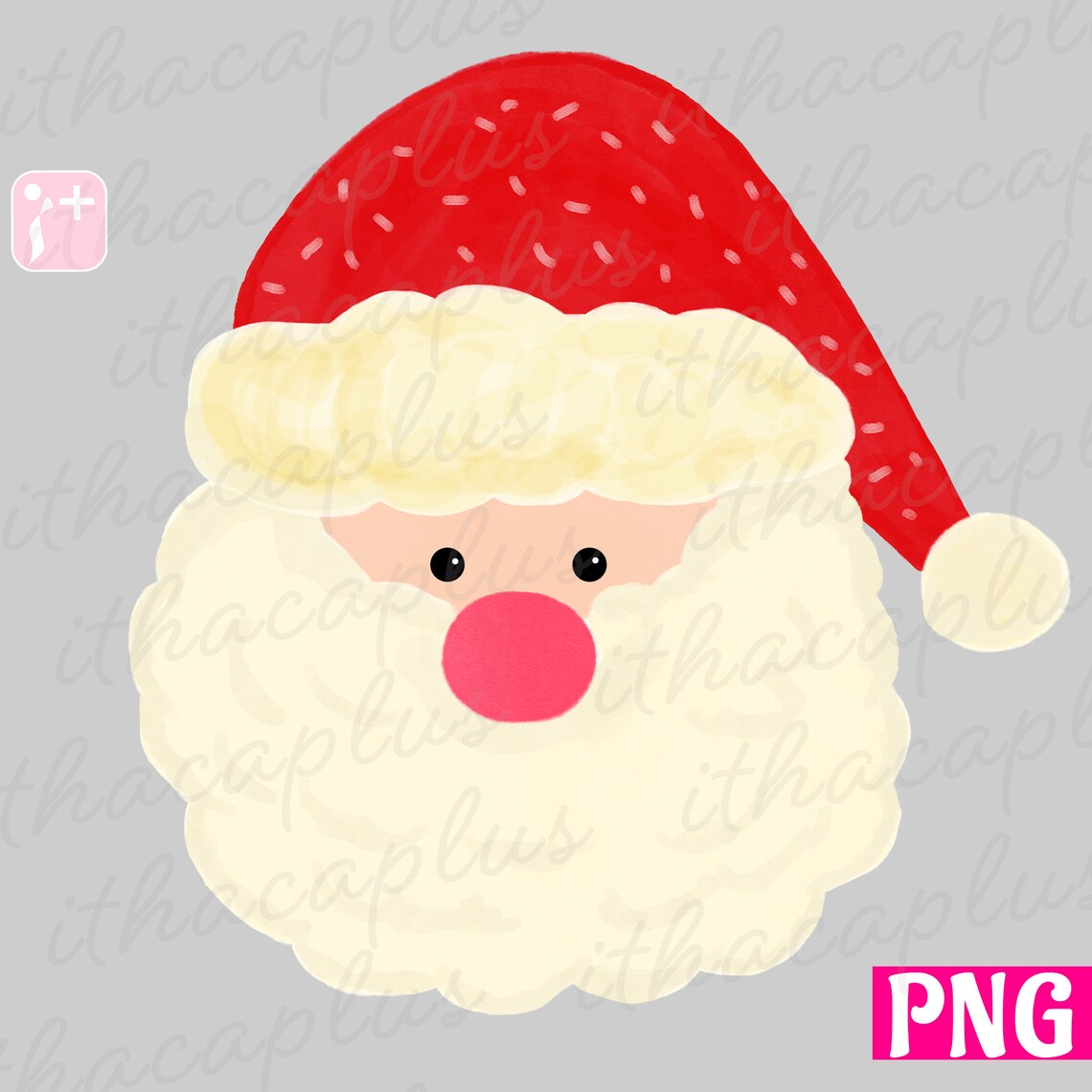 Santa Claus PNG Files Santa Clipart Santa Face Digital - Etsy