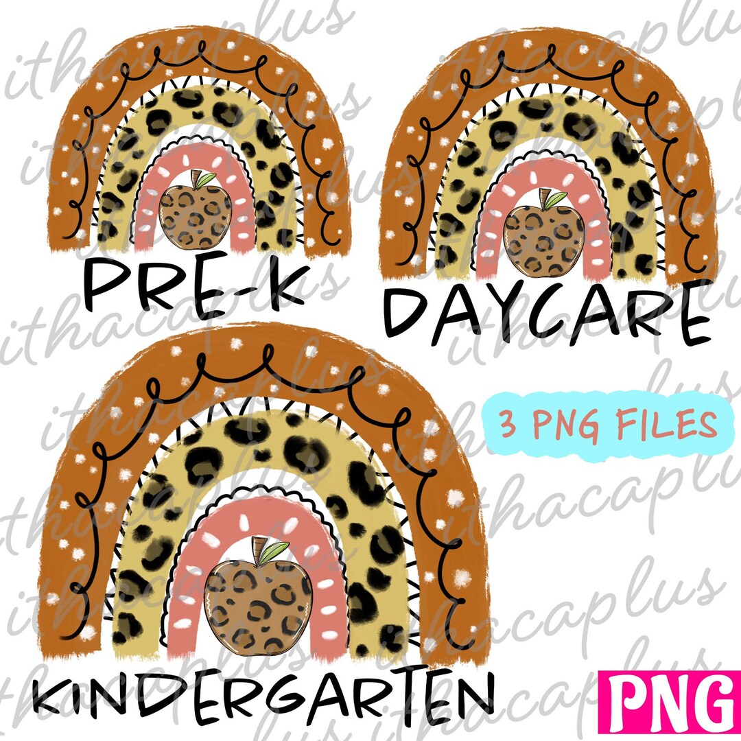 Back to School Png, Rainbow Apple Png, Teacher Clipart, Back to School ...