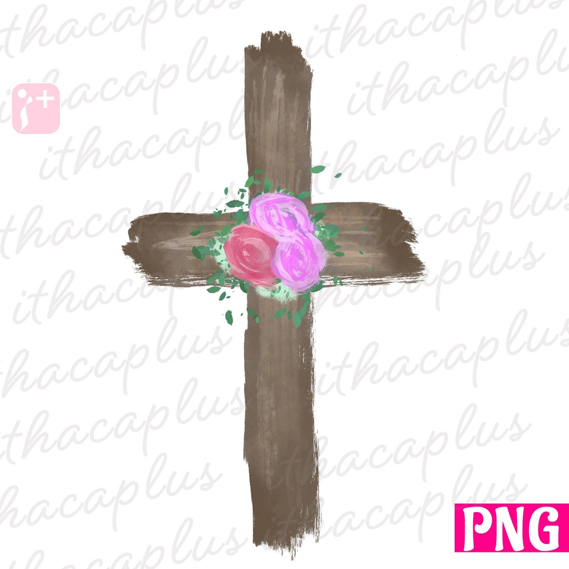Floral Cross Sublimation Cross and Flower PNG Easter Png | Etsy