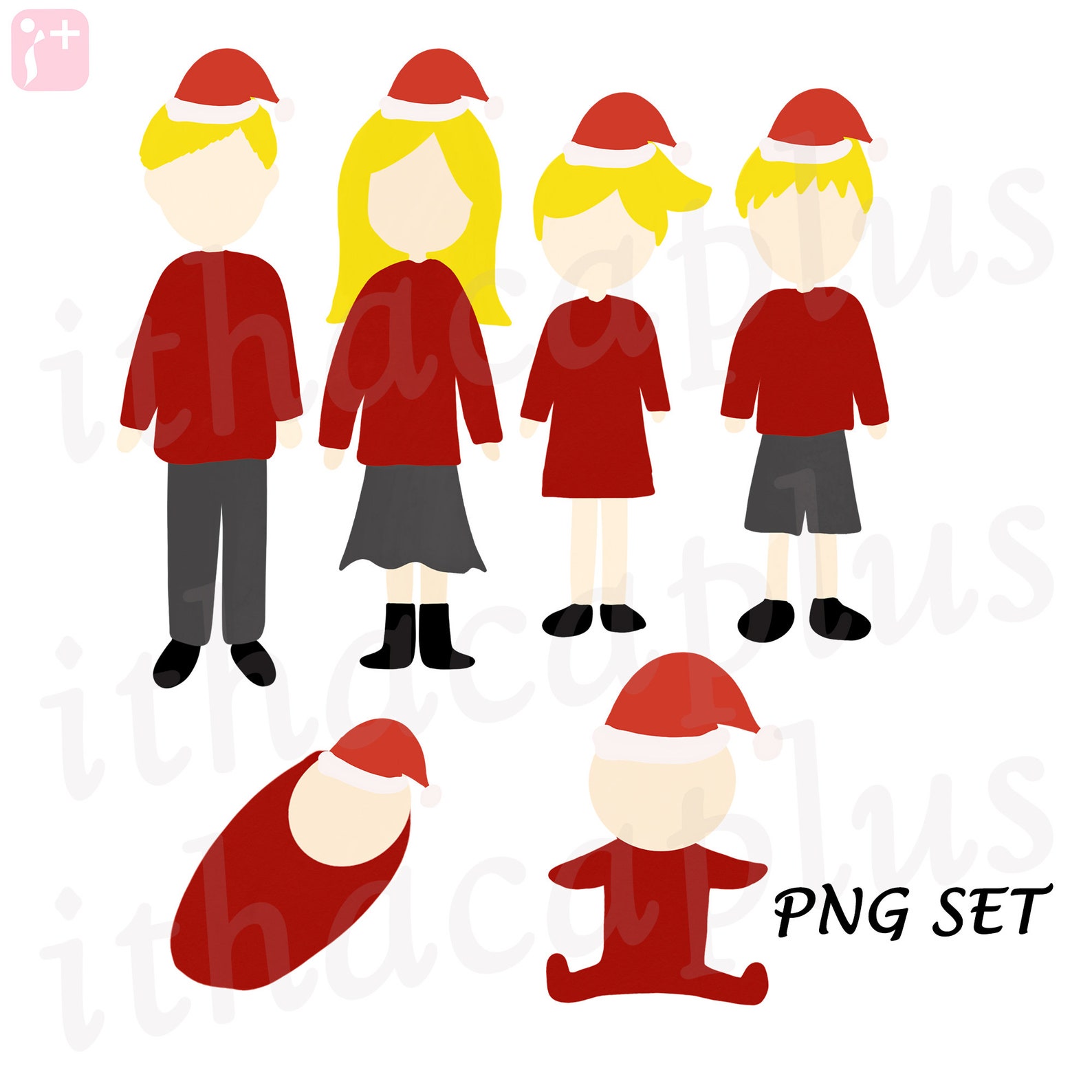 Christmas Stick Figure Family PNG for Sublimation Christmas - Etsy