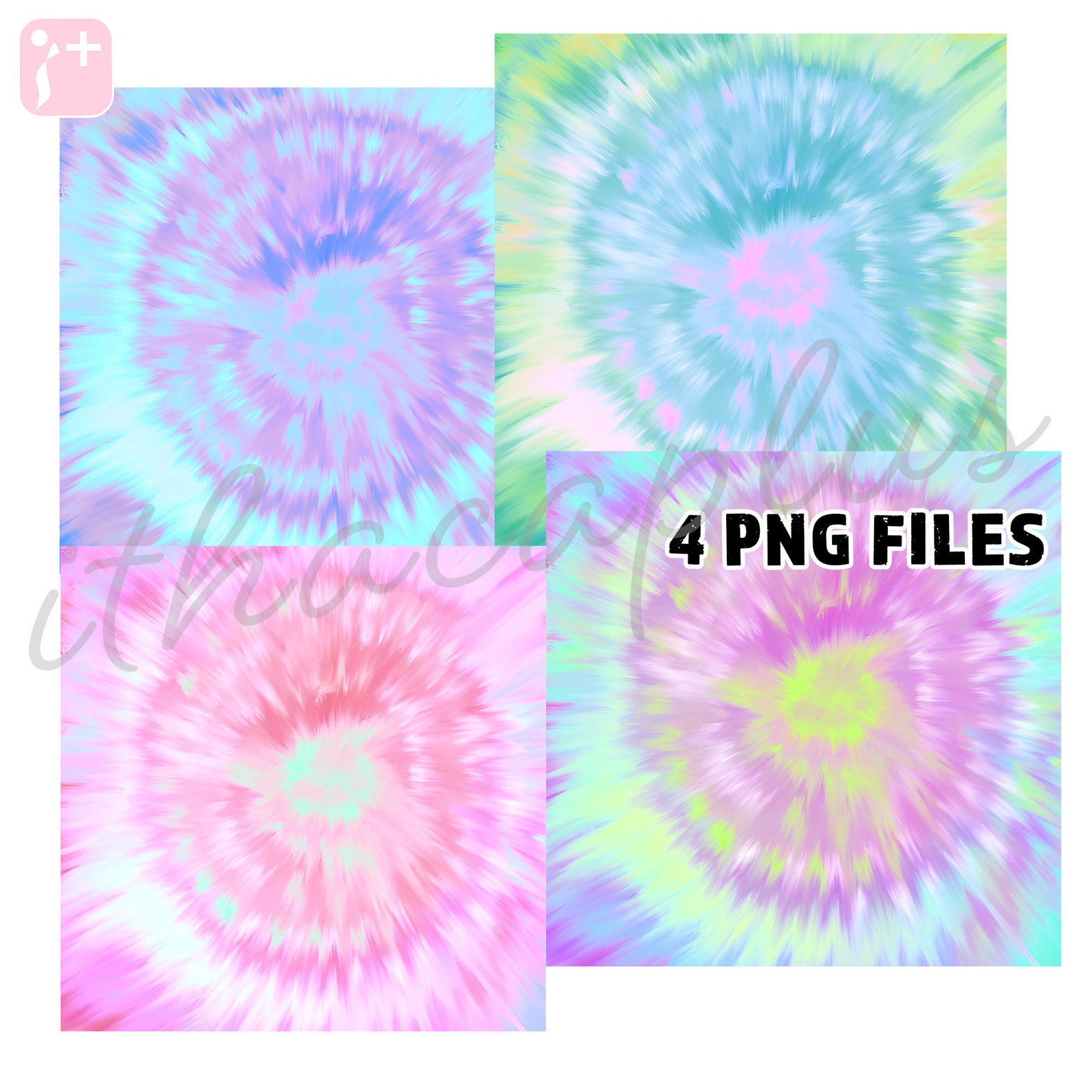 Tie Dyes Digital Paper Png Hand Painted Background Png - Etsy