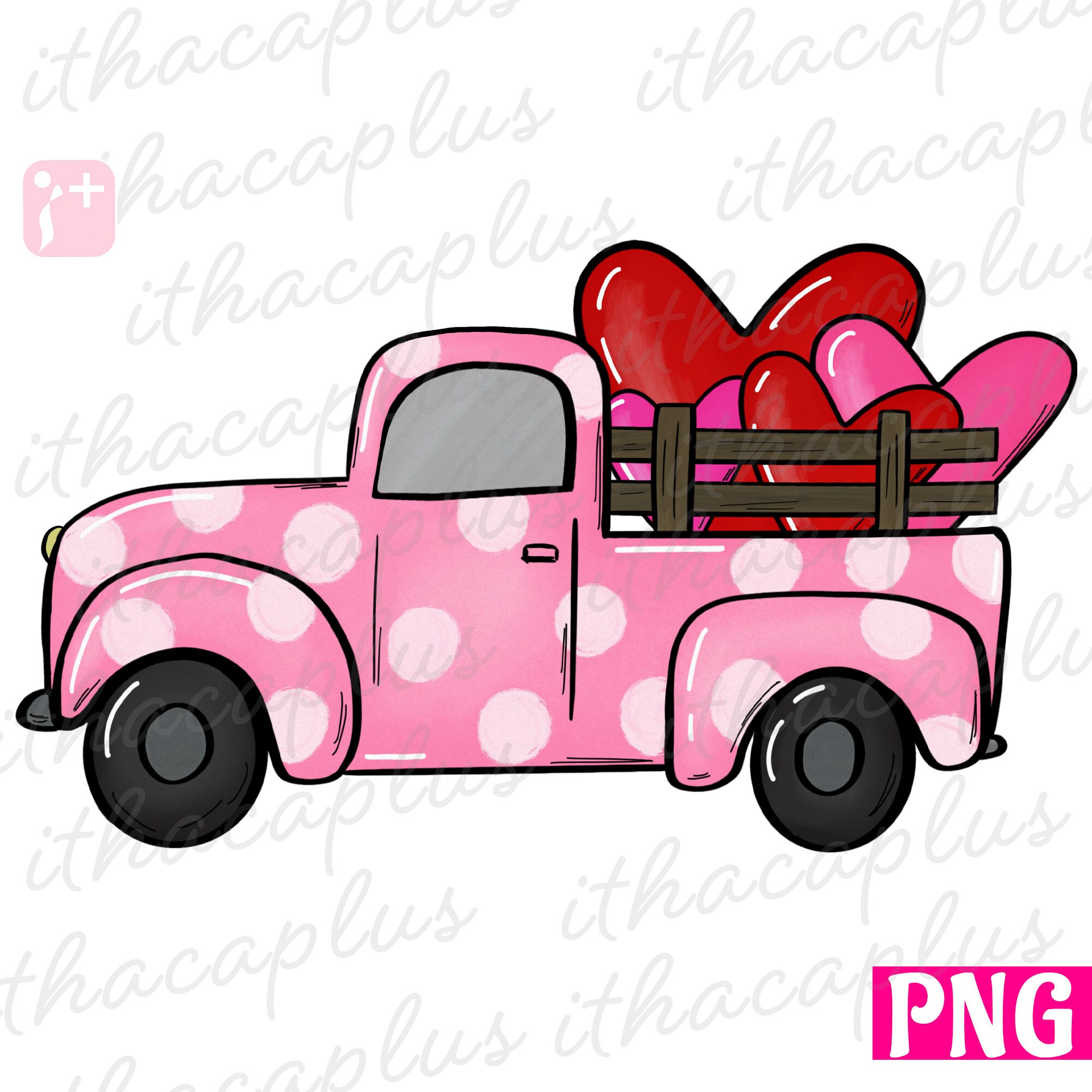 Valentines Day Sublimation Valentine truck PNG vintage truck | Etsy