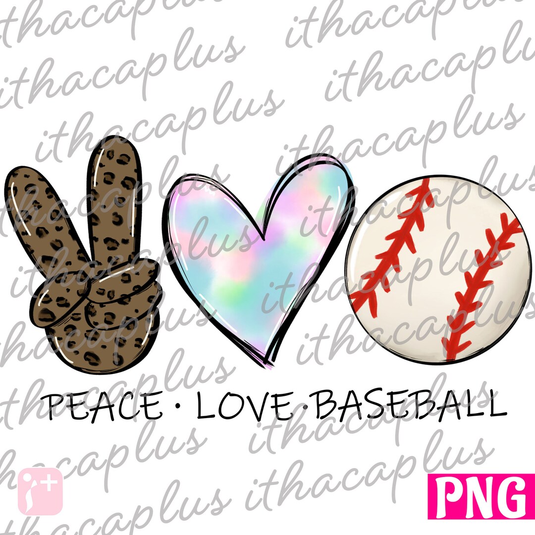Peace Love Baseball Png, Leopard Baseball Sublimation, Baseball Clipart ...